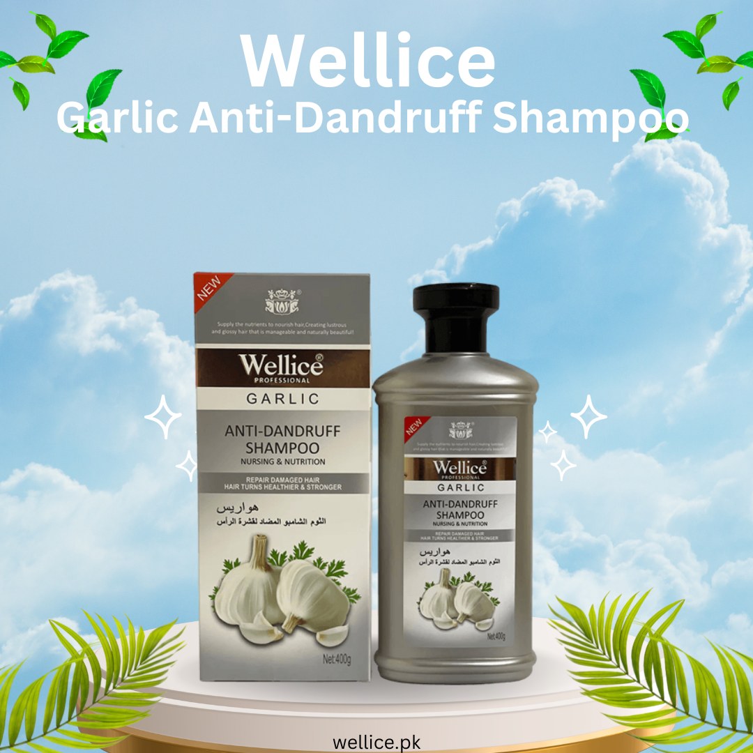Shop Wellice Anti dandruff Garlic Shampoo, Nourish & Strengthen